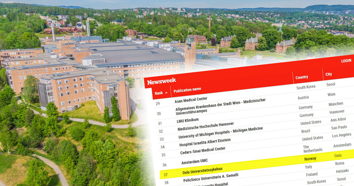 Fem norske sykehus rangert blant verdens 250 beste